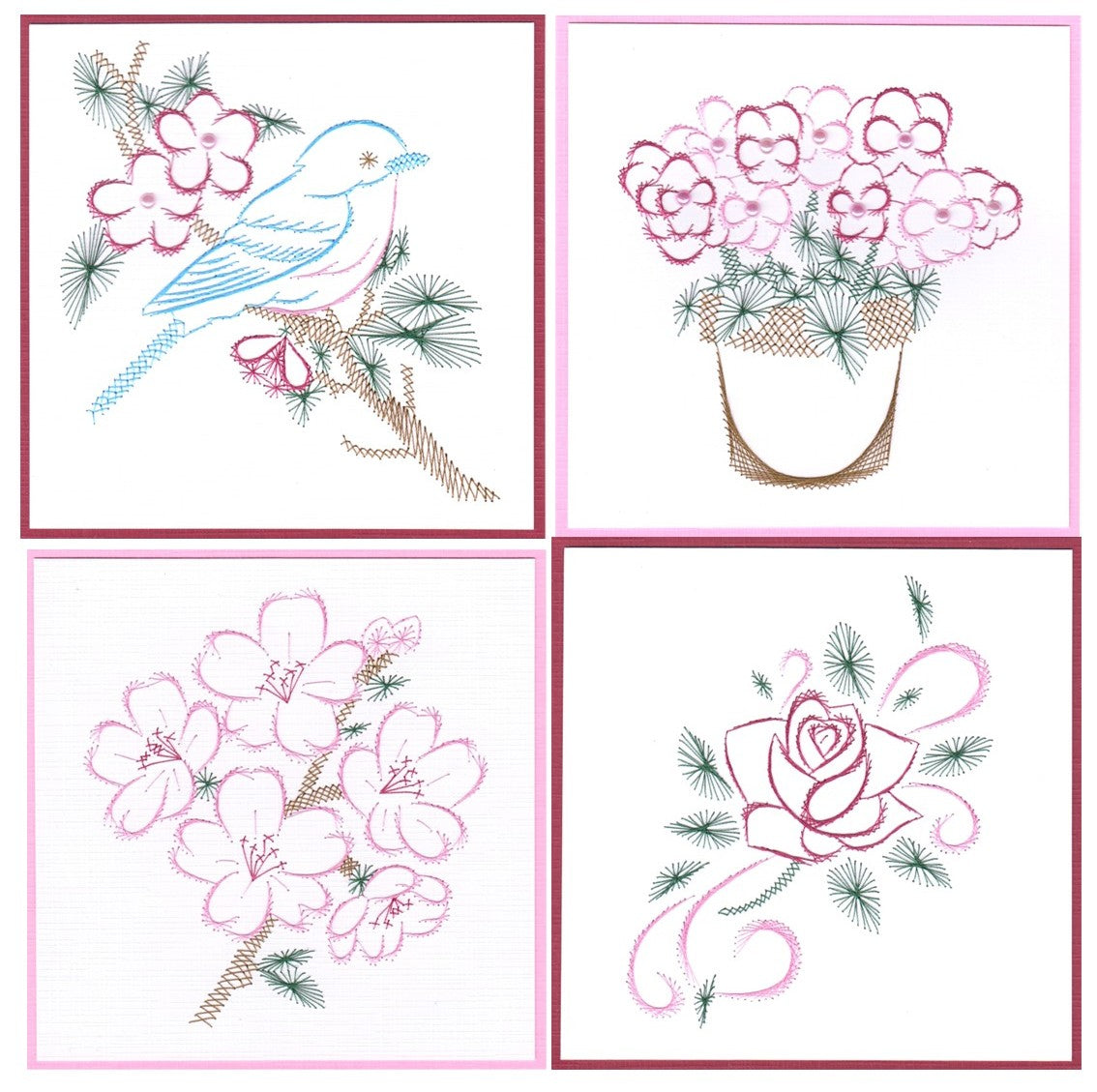 Sweet Flowers Paper Embroidery Kit – Add Some Sparkle
