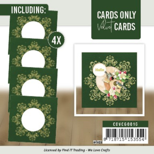 Velvet Card Only Set - Green & Gold – Add Some Sparkle