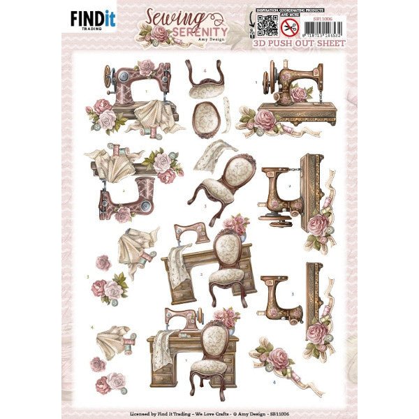 Sewing Serenity Die Cut Decoupage - Sewing Machine – Add Some Sparkle
