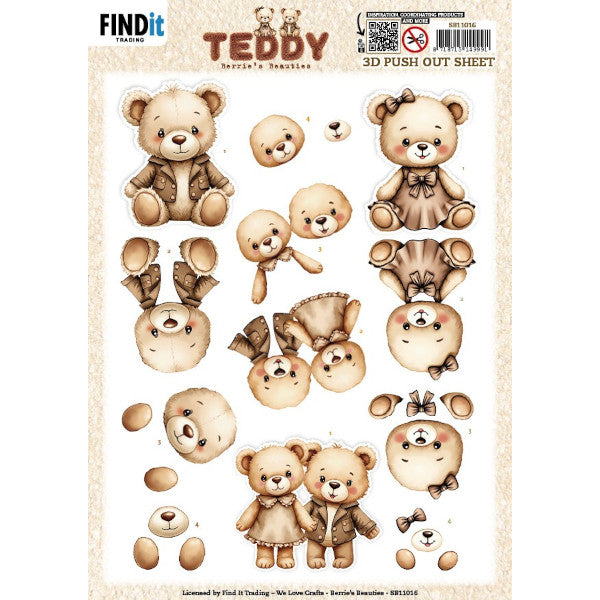 Teddy Die Cut Decoupage - Together – Add Some Sparkle