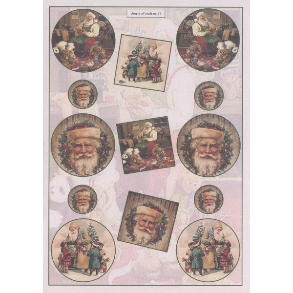 Pearlescent Vintage Father Christmas Topper Sheet (Copy) – Add Some Sparkle