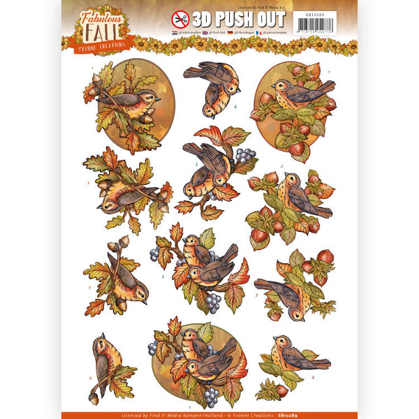 Fabulous Fall Die Cut Decoupage - Fall Birds – Add Some Sparkle